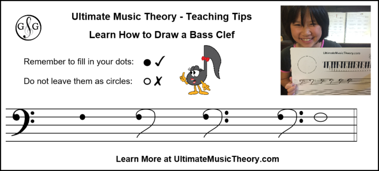 Learn How to Draw a Bass Clef - Ultimate Music Theory