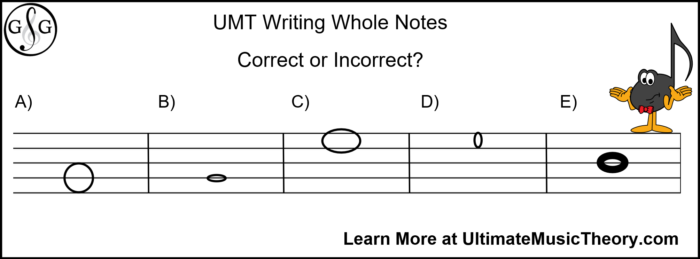 Writing Whole Notes - Ultimate Music Theory