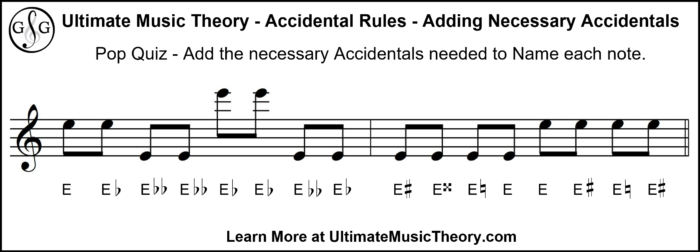 Accidental Rules #5 - Adding Necessary Accidentals - Ultimate Music Theory