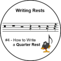 Writing Rests #4 - Quarter Rest - Ultimate Music Theory