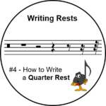 Writing Rests #4 - Quarter Rest - Ultimate Music Theory