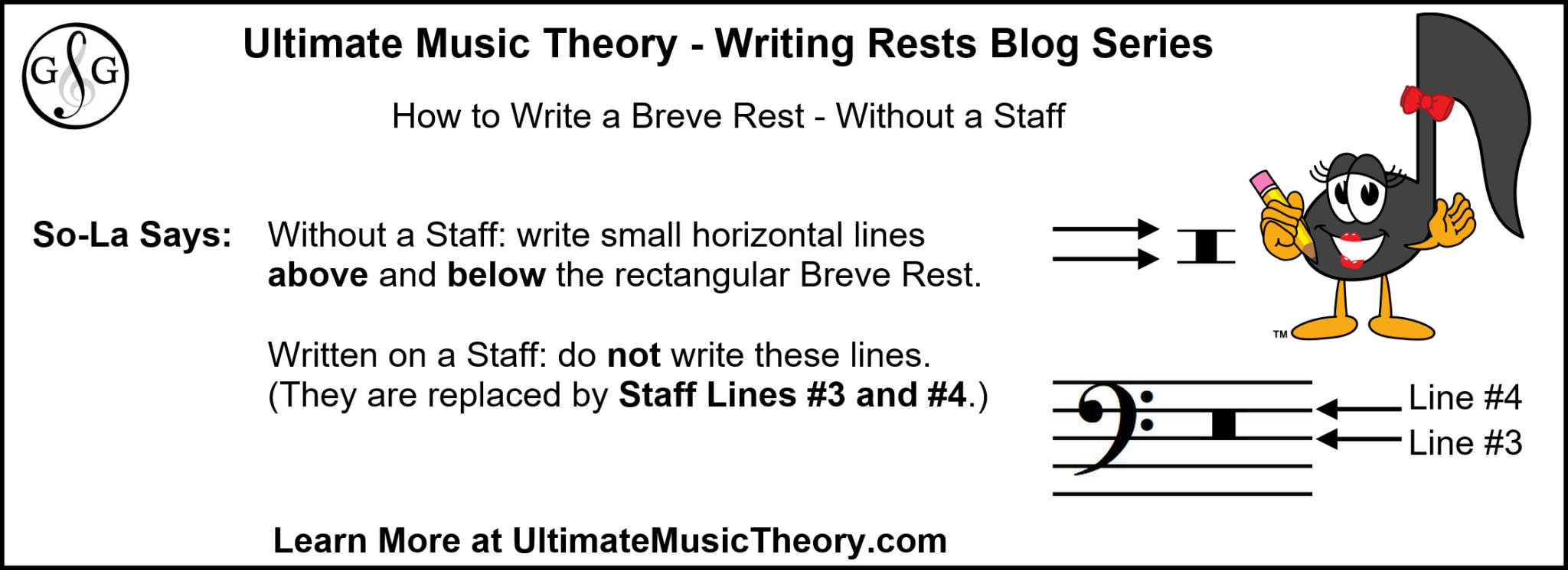 Writing Rests #1 - Breve Rest - Ultimate Music Theory