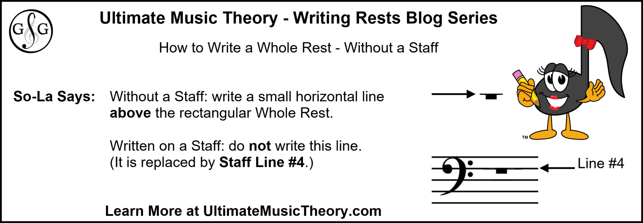 Writing Rests #2 - Whole Rest - Ultimate Music Theory
