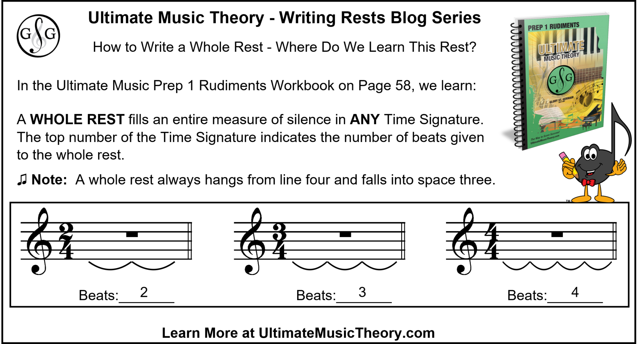 Writing Rests #2 - Whole Rest - Ultimate Music Theory
