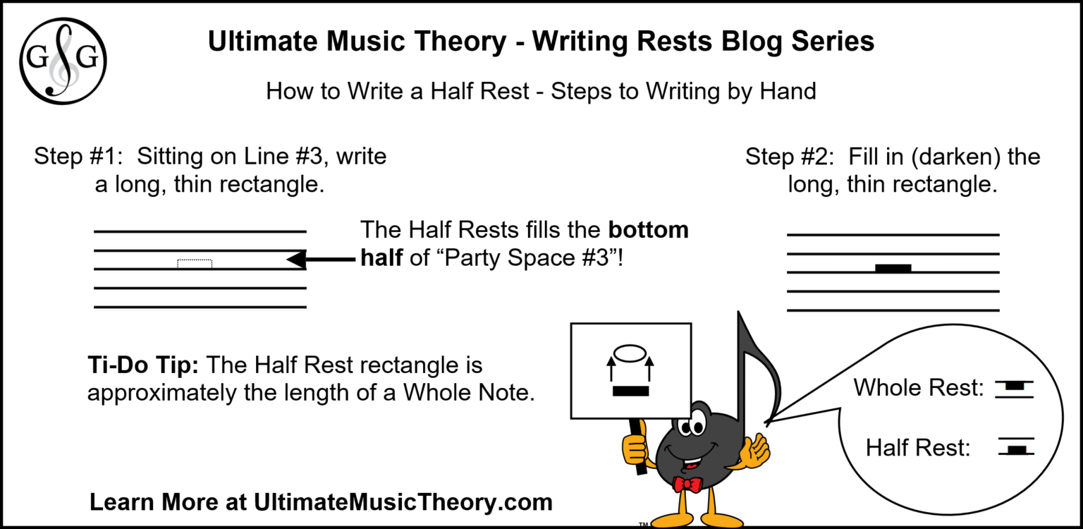Writing Rests #3 - Half Rest - Ultimate Music Theory