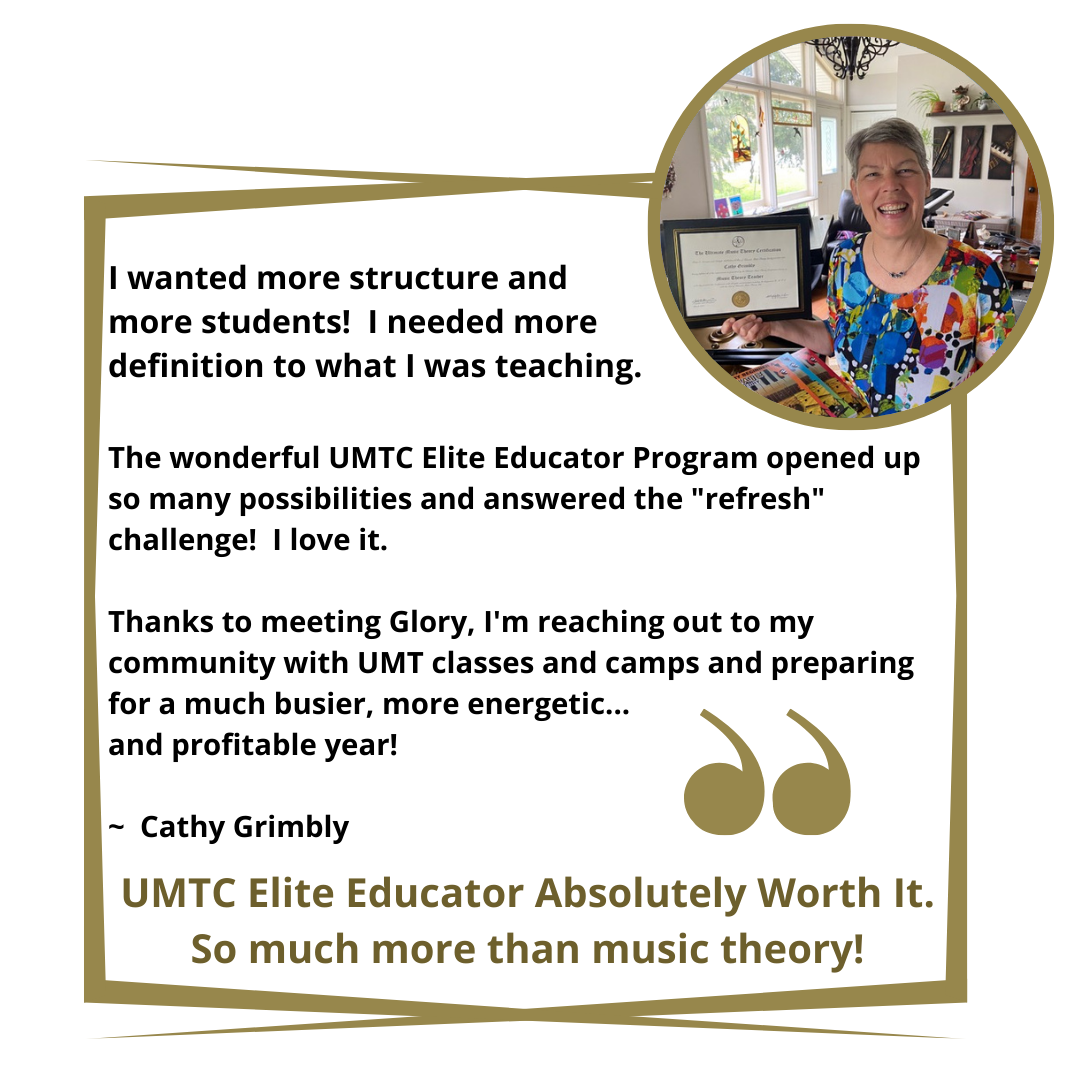 Cathy Grimbly UMTC Elite Educator Success Story - Ultimate Music Theory